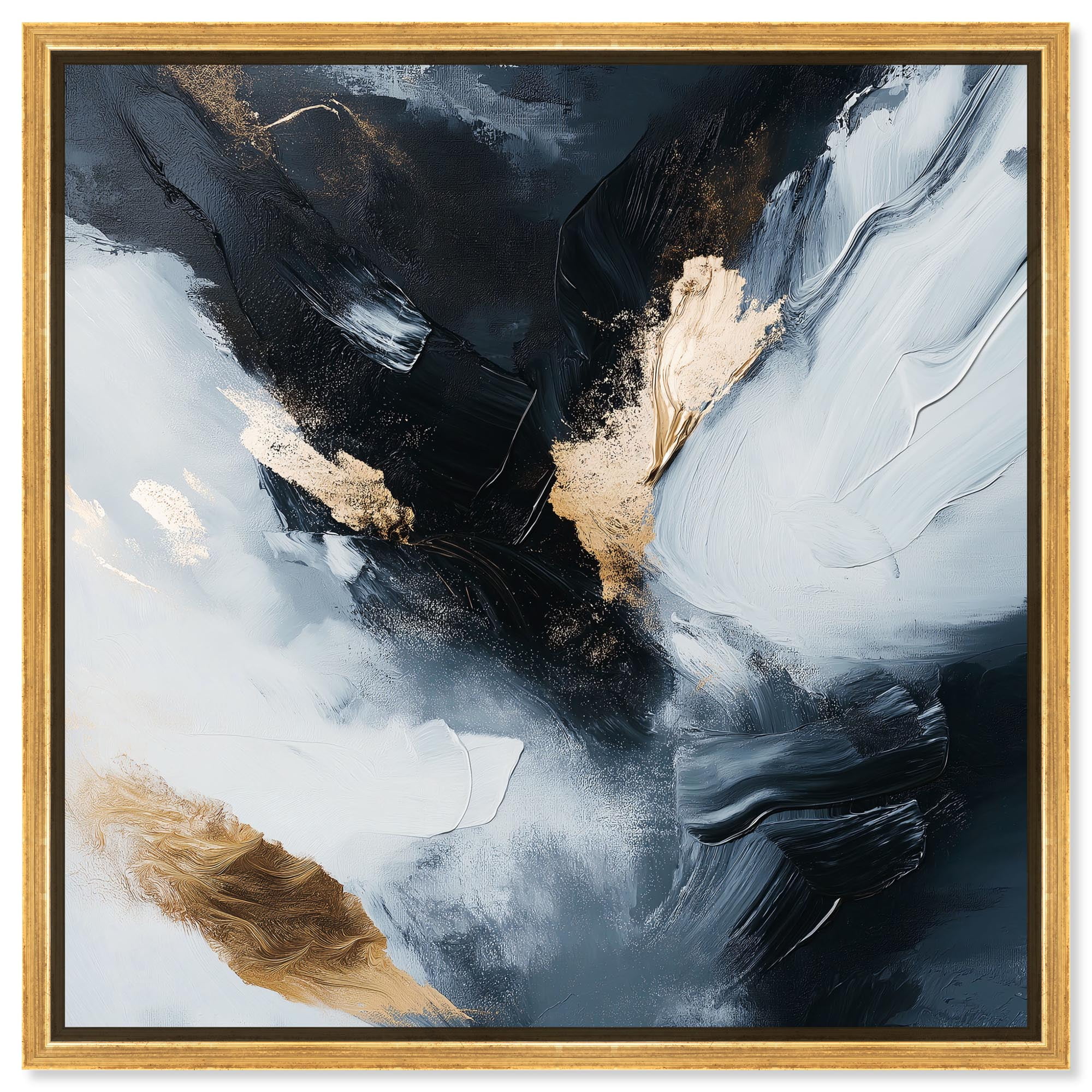 Golden Spark II Canvas Elegant Abstracts by Art Remedy, Gold Frame, 16 ...