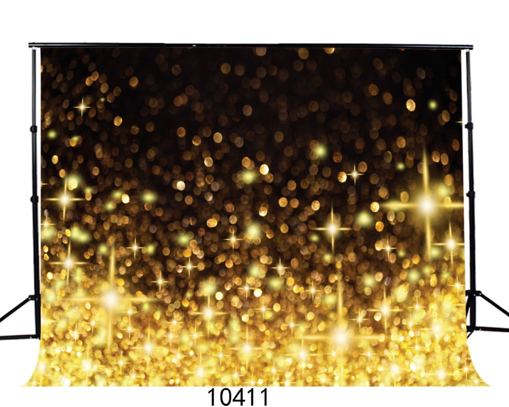 Golden Sparkles Background Vinyl Photography Backdrops Computer Printed ...