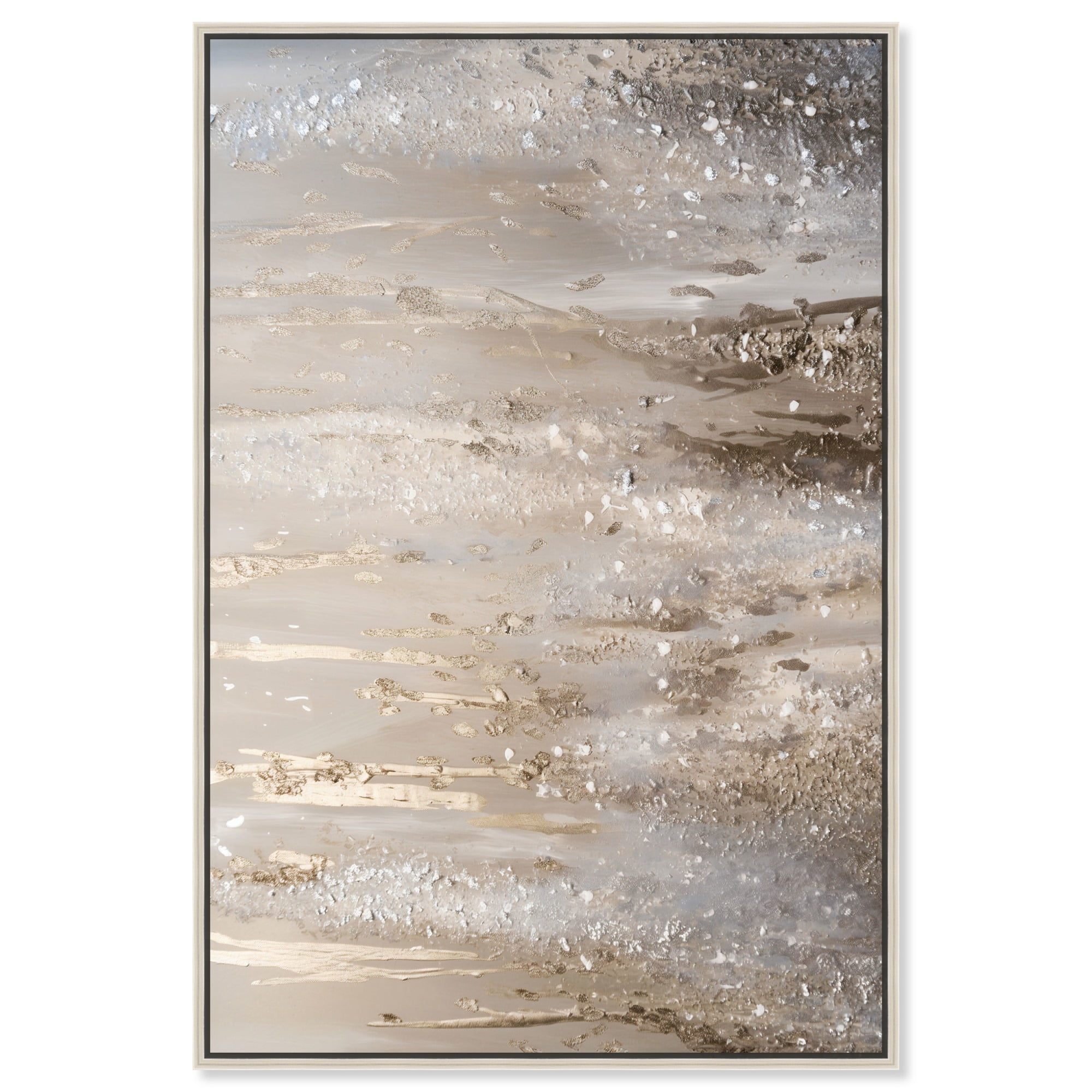 Golden Spectrum Canvas Elegant Gold Abstract by Art Remedy, Silver ...