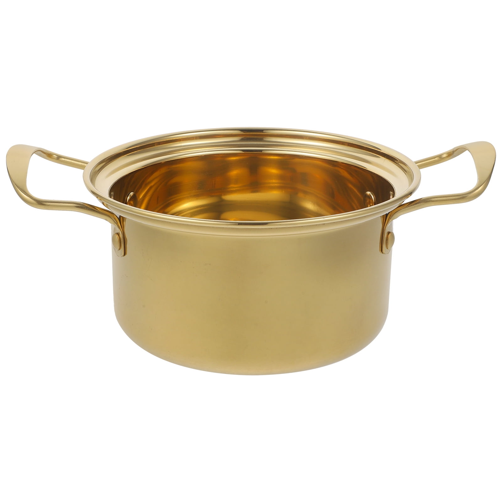 Golden Stainless Steel Small Hot Pot Cookware Cooking Pots Milk with ...