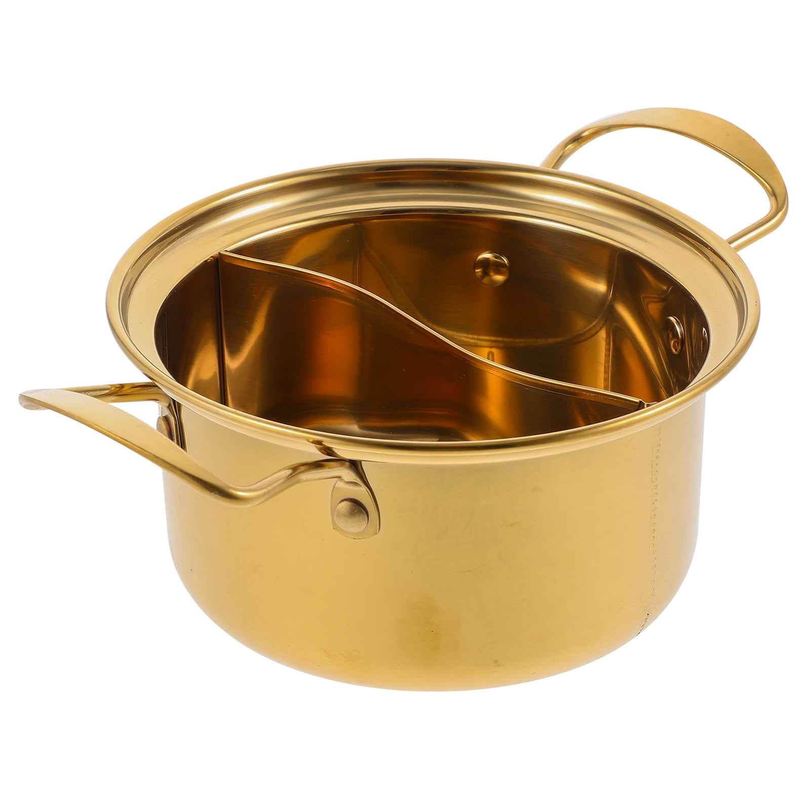 Golden Stainless Steel Small Hot Pot Stainless Steel Cookware Noodle ...