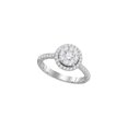 Golden Star 14kt White Gold Round Diamond Bridal Wedding Engagement