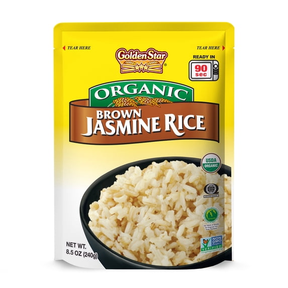 Golden Star Jasmine Brown Rice, Fragrant Aromatic Nutty, Ready to Heat ...