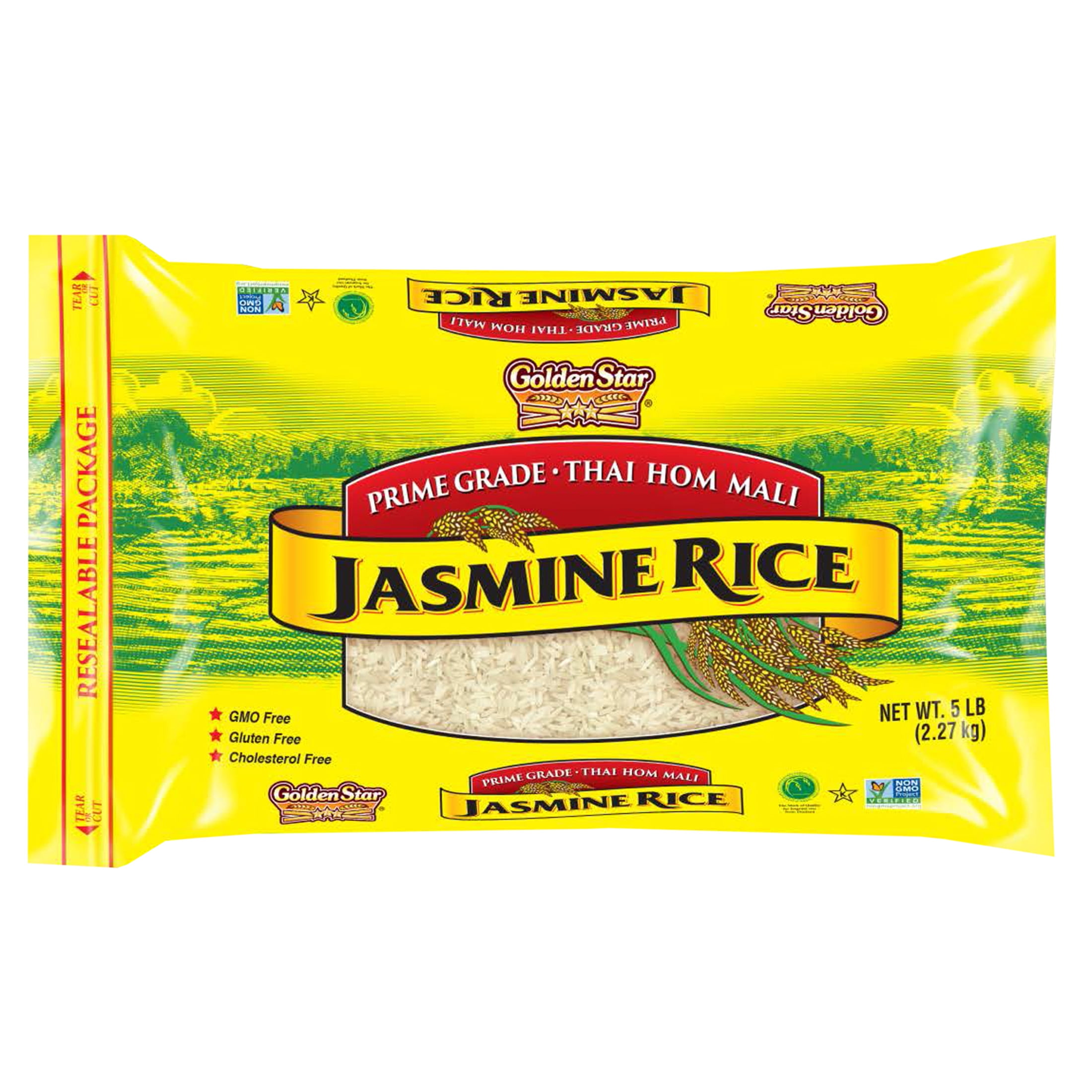 Golden Star Thai Hom Mali Jasmine Rice, 5 lbs - Walmart Business Supplies