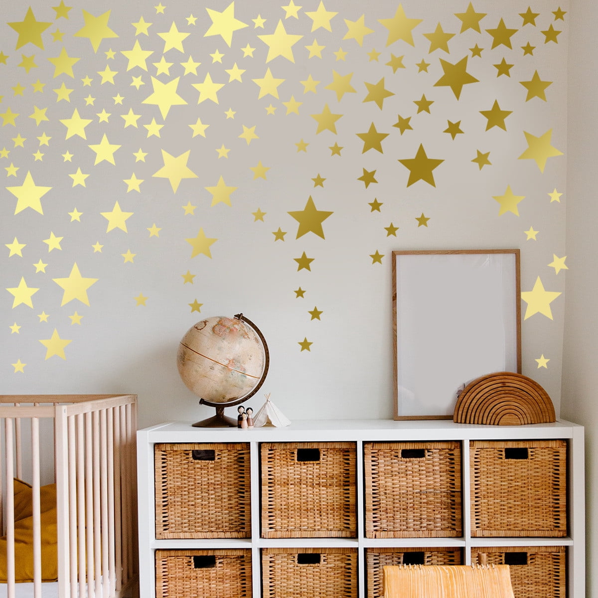 Golden Star Wall Stickers,Children's Room Decor,Self-Adhesive,Vinyl ...