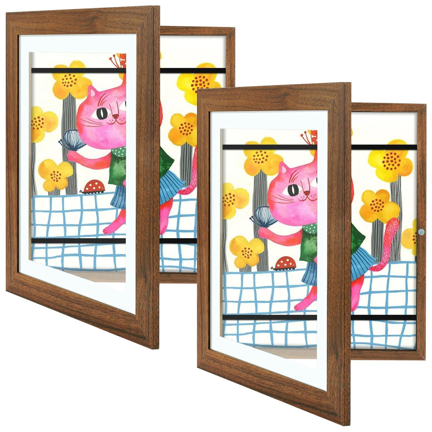 Golden State Art 10x12.5 Front-Opening Kids Art Picture Frames, Ecru ...