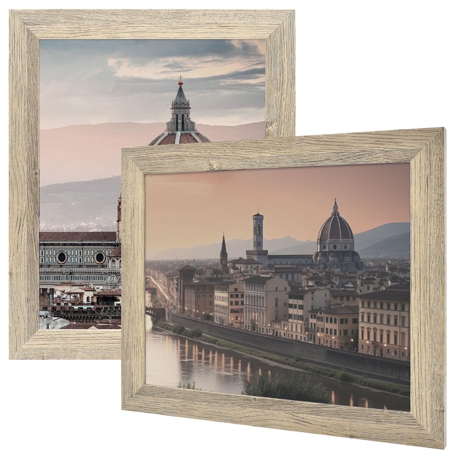 Golden State Art 11 x 14 Country Wood Grain Style Picture Frames, Beige ...