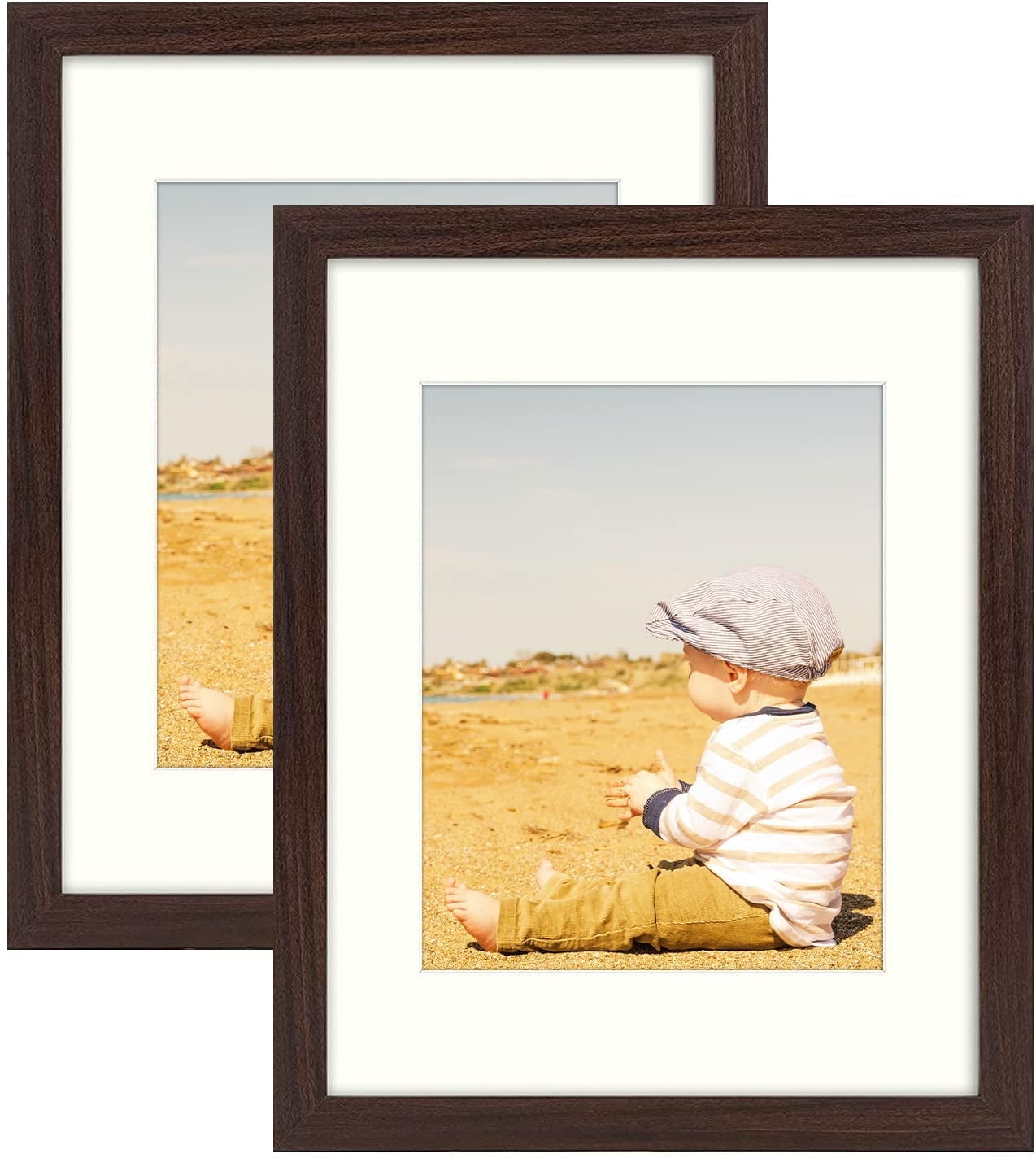 Golden State Art 11 x 14 Matted to 8 x 10 Picture Frames, Real Glass ...
