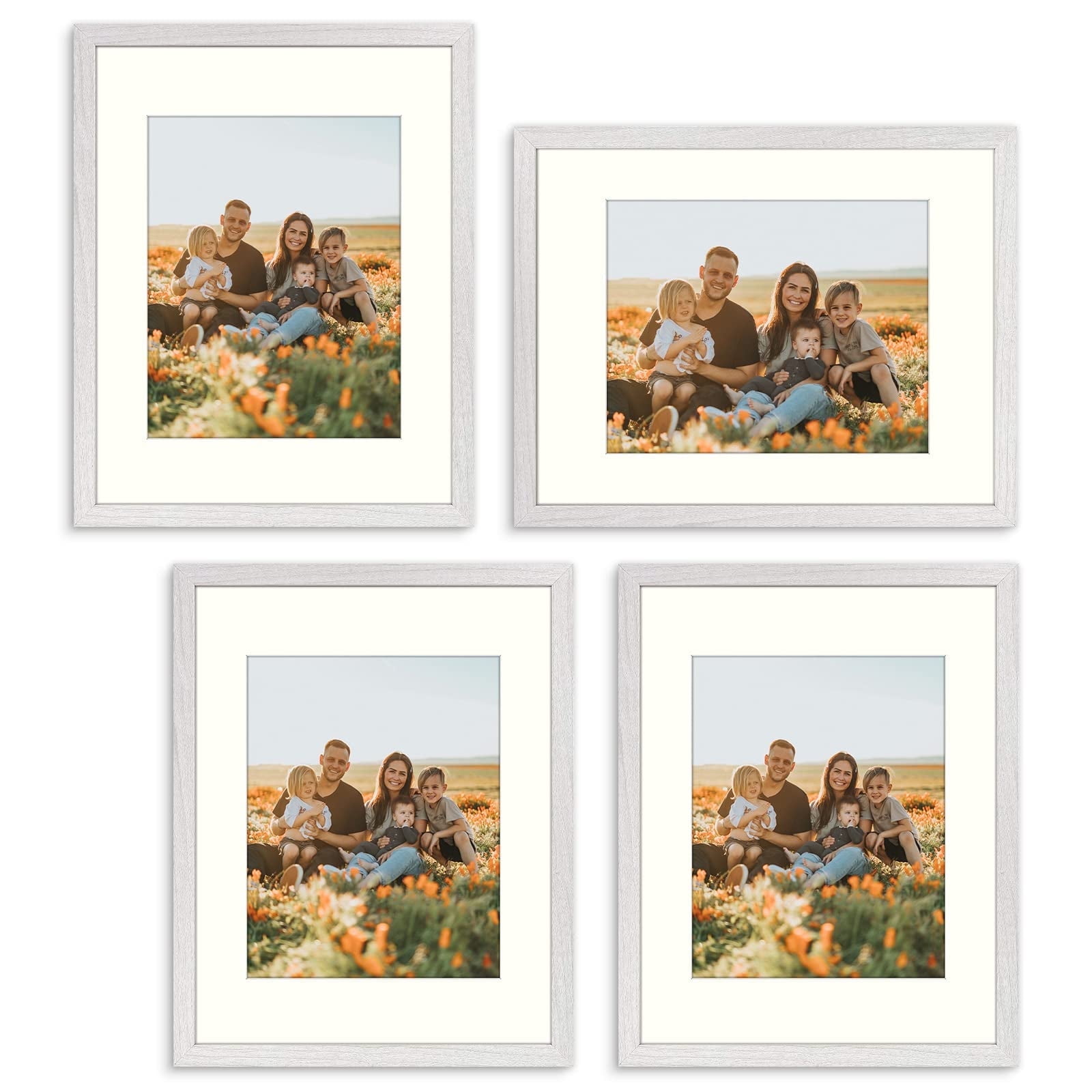 Golden State Art, 11x14 Picture Frame - 8x10 Photos with Ivory Mat or ...