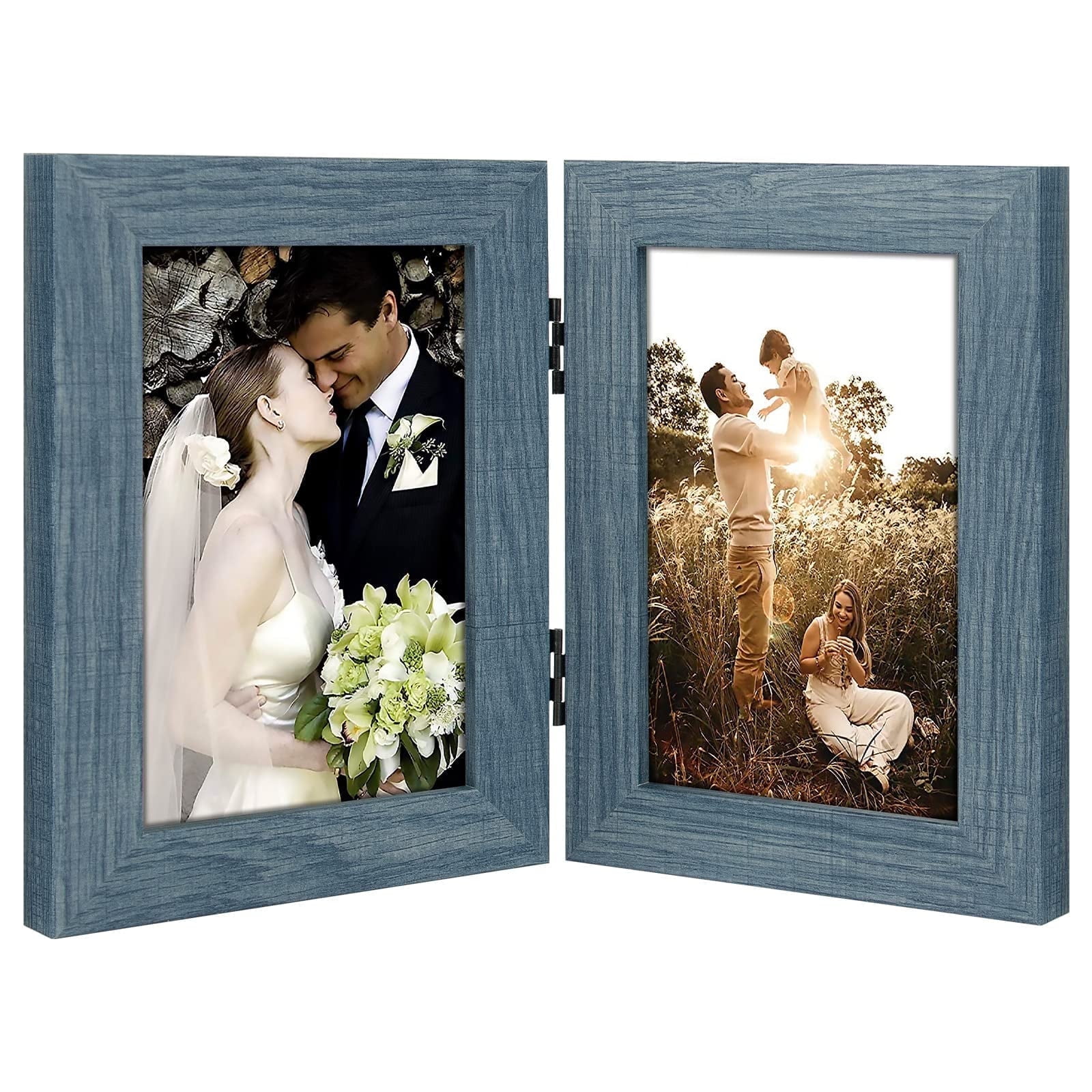 Golden State Art 2-Opening 4x6 Family Vertical Hinged Picture Frames ...