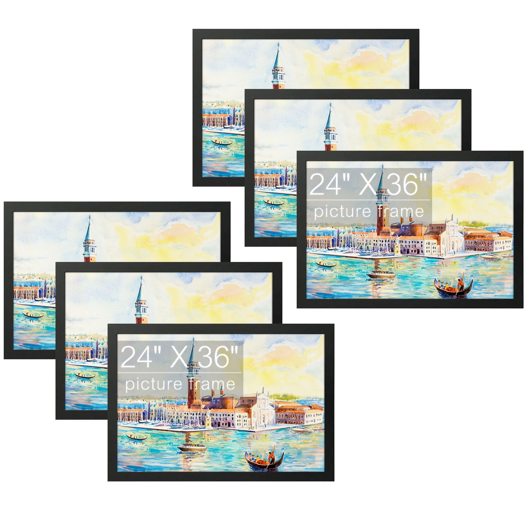 Golden State Art 24x36 Picture Frames with Plexiglass, Fit for Pictures ...