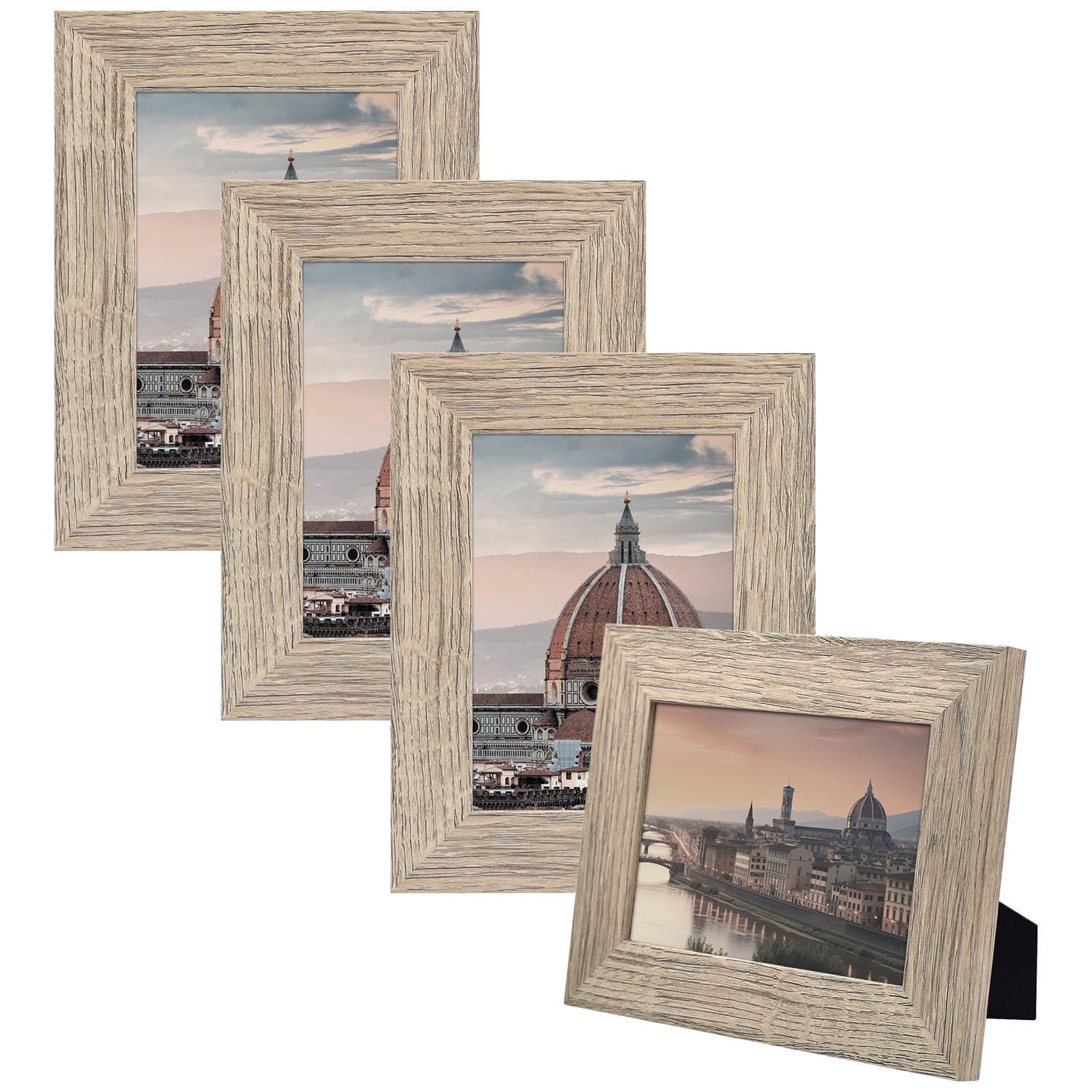 Golden State Art 5x7 Country Wood Grain Picture Frames, Tabletop or ...