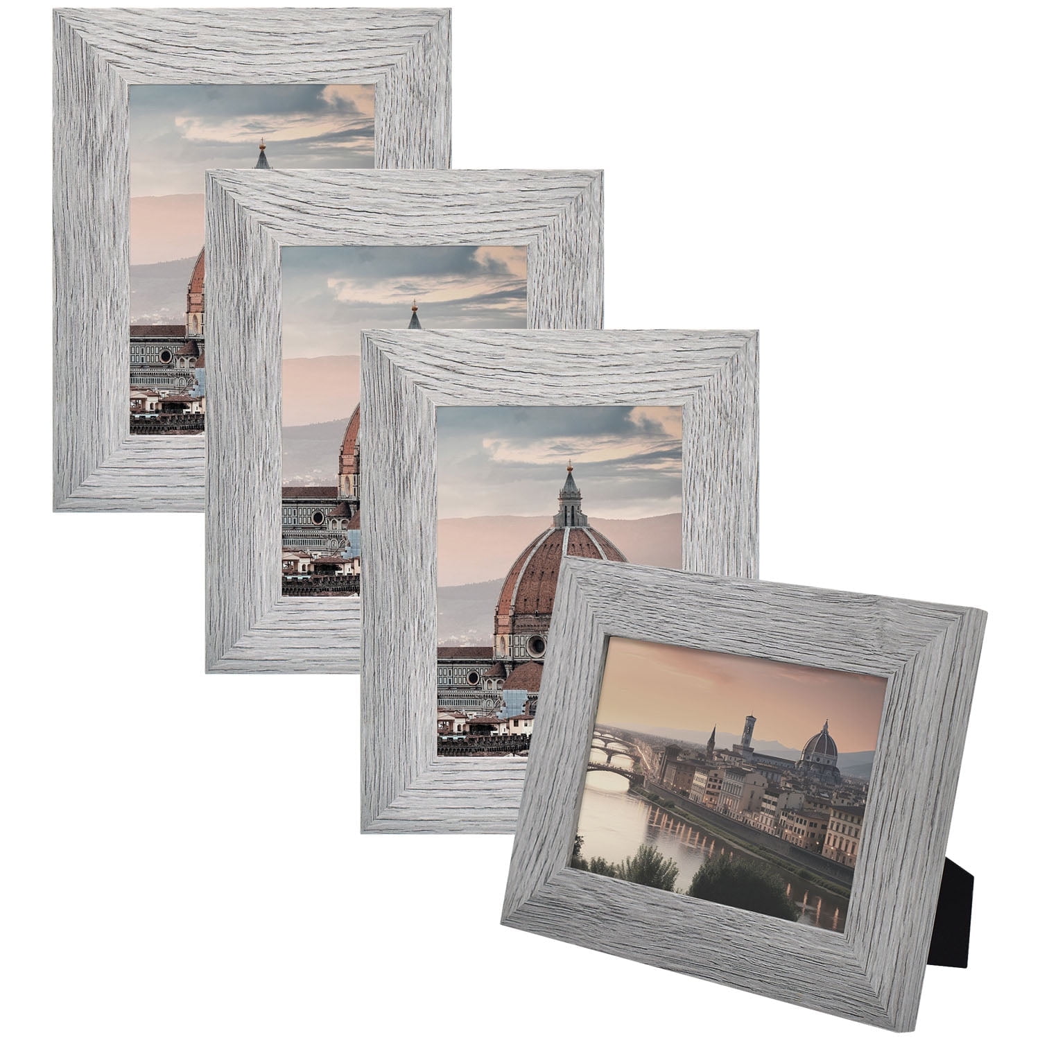 Golden State Art 5x7 Country Wood Grain Style Picture Frames, Tabletop ...