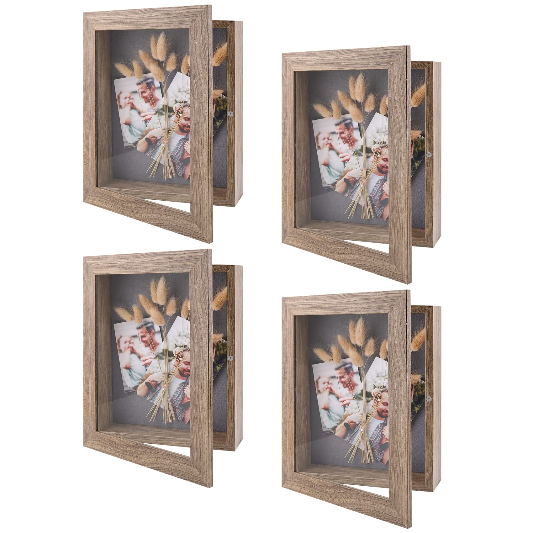 Golden State Art 8x10.5 Shadow Box Frame Display Case, 2-inch Depth, 6 ...
