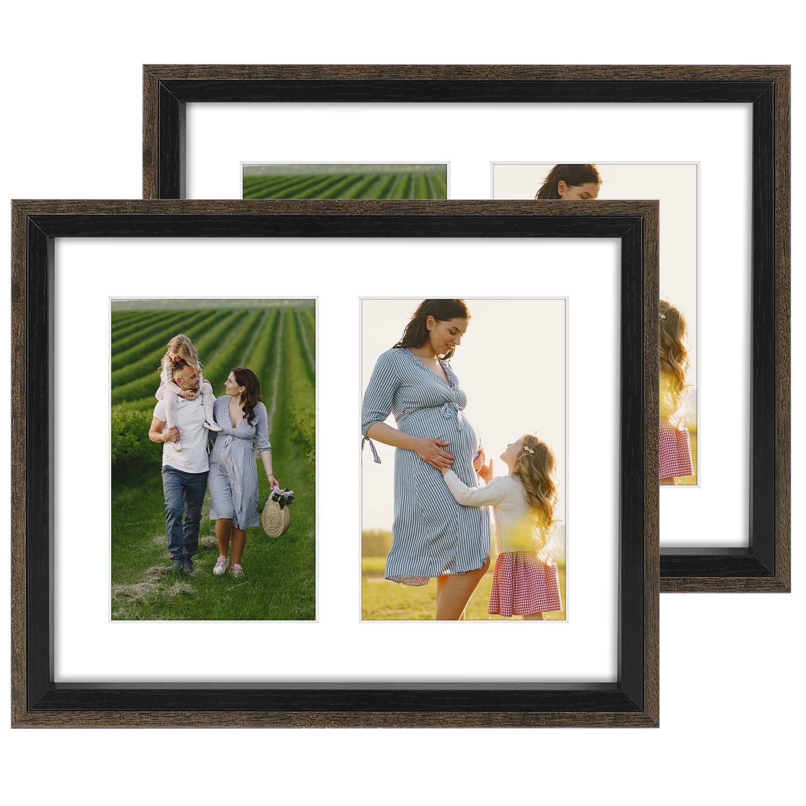 Golden State Art 8x10 Collage Picture Frames with 2-Opening 4 x 6 ...