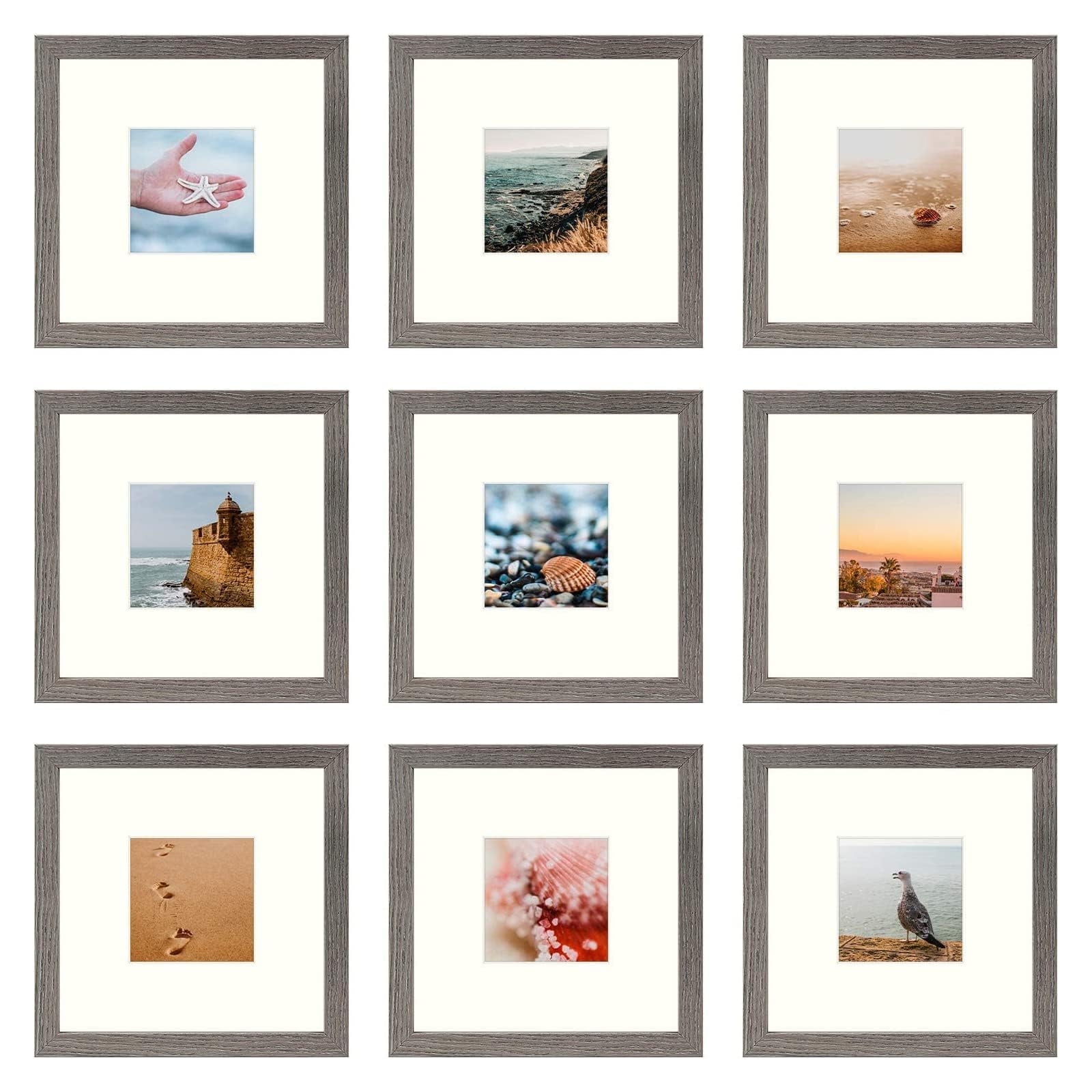 Golden State Art Collage Collection 8x8 Picture Frames, with Mat for ...