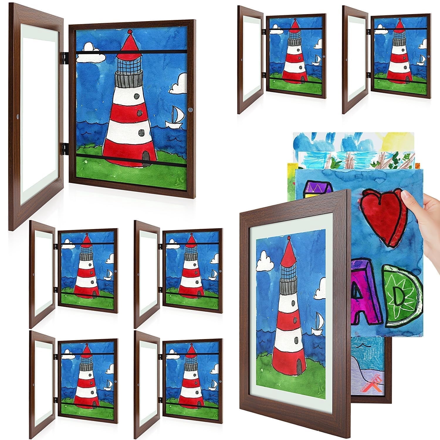 Golden State Art, Kids Art Frames Front Opening Holds 50 Pack, Kids ...