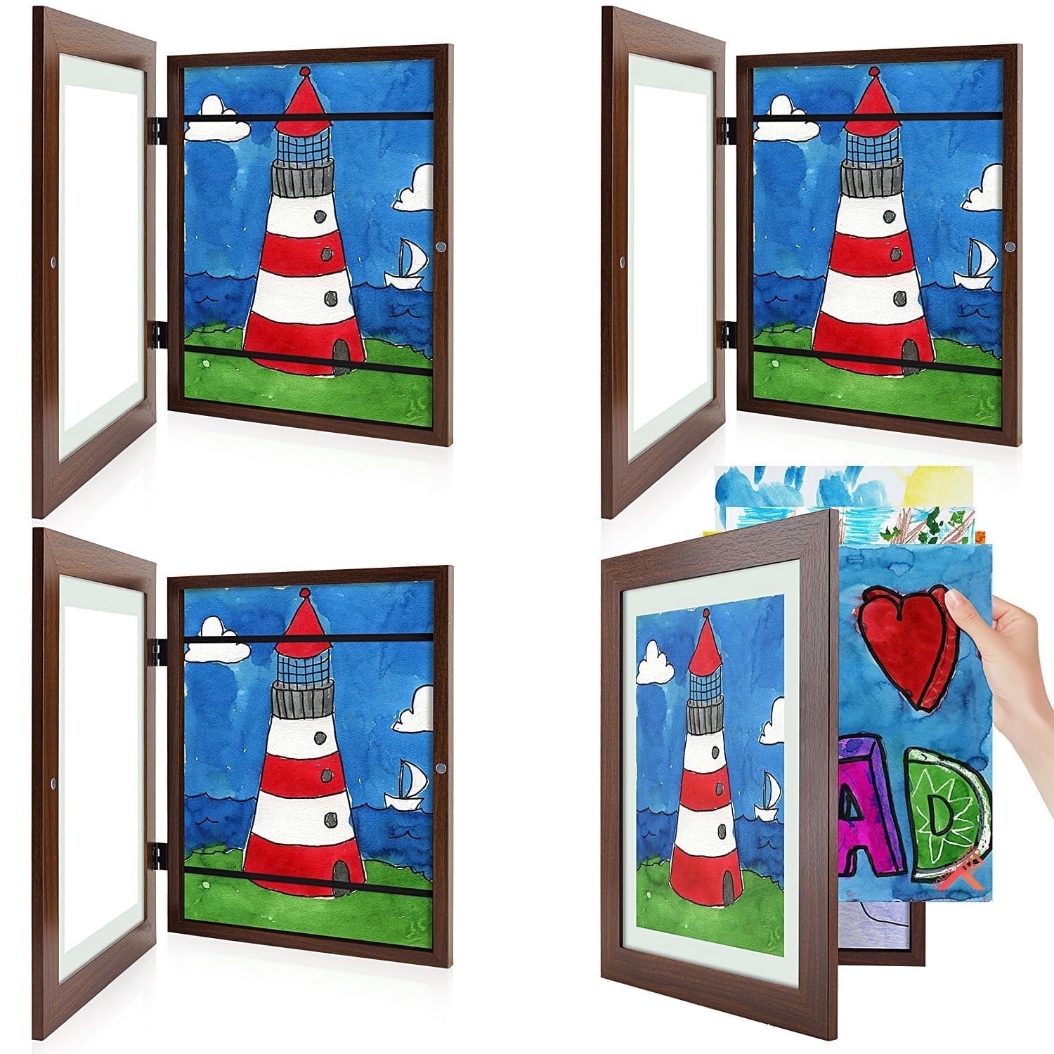 Golden State Art Kids Picture Frames Front Opening Holding 50-Pakc 9x12 ...