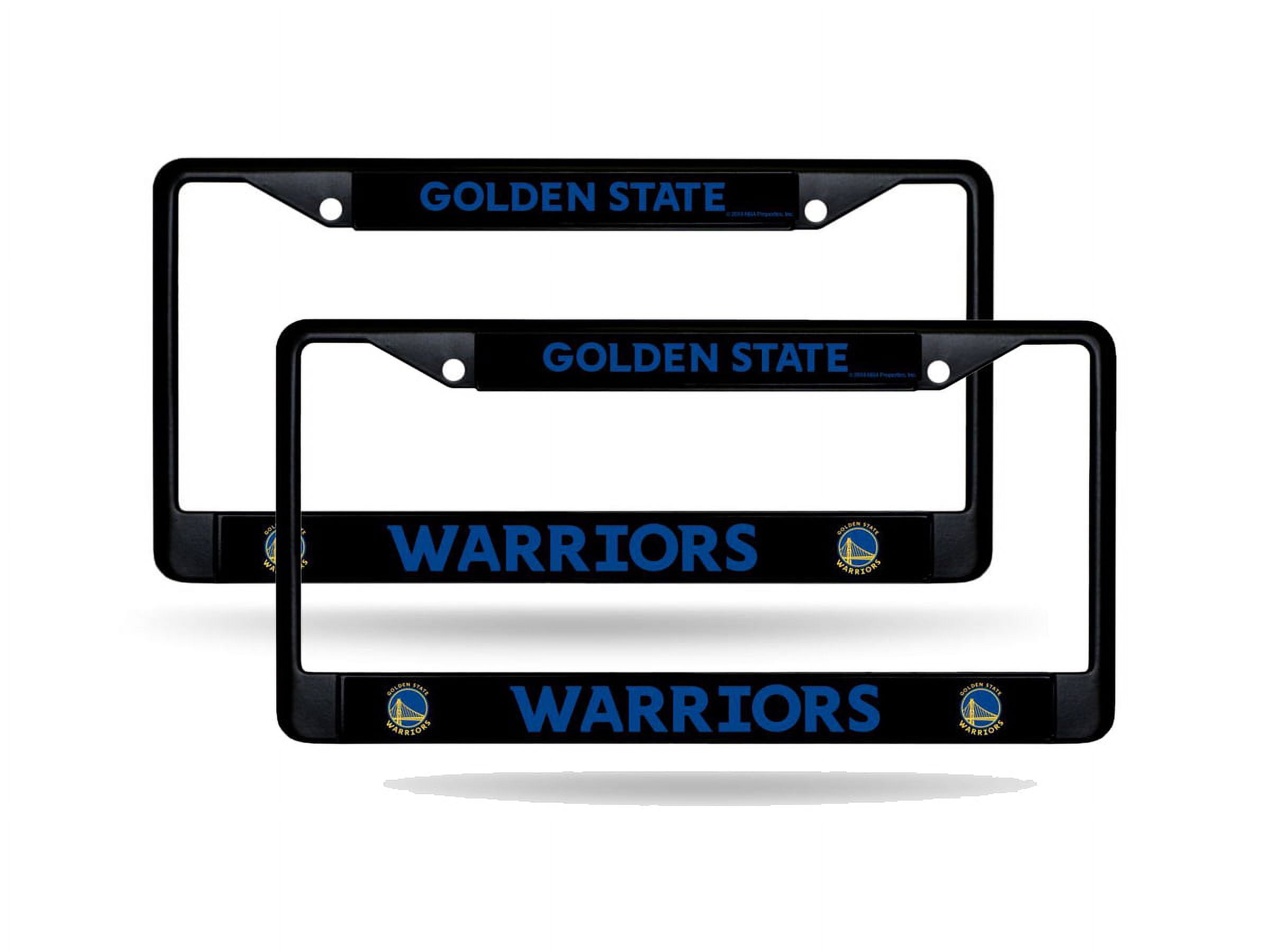 Golden State Basketball Warriors Black Metal License Plate Frame - Set ...