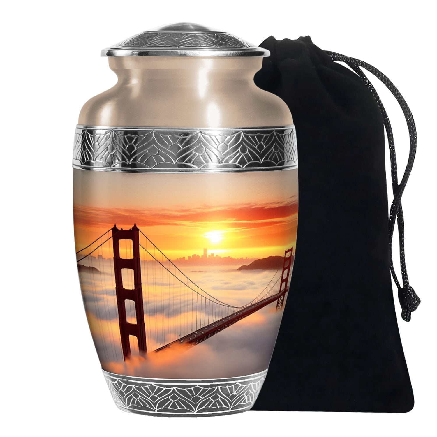 Golden State Bridge Funeral Urns For Human Ashes Adult Female - Unique ...