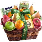 Golden State Fruit Cheese and Nuts Delight Happy Holidays Fruit Basket ...