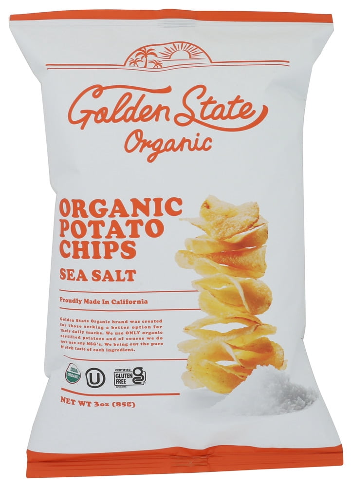 Golden State Organic Potato Chips Sea Salt 3 oz (Pack of 15) - Walmart.com