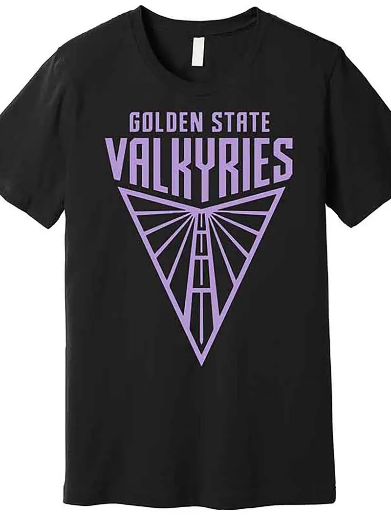 Golden State Valkyrie Illustrated Printed Round Neck Short Sleeve T ...