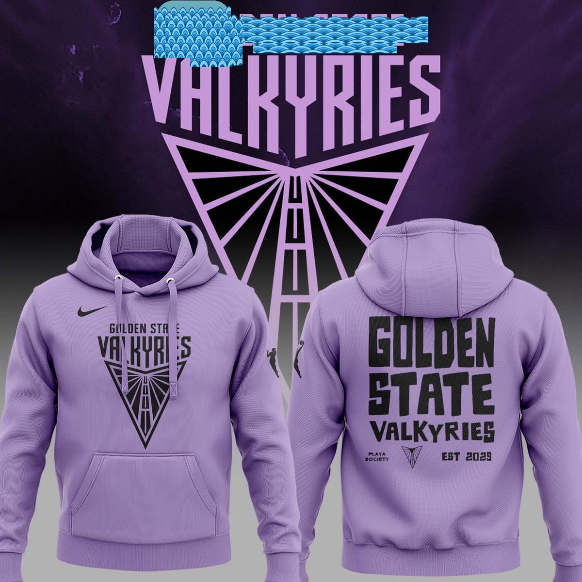 Golden State Valkyries WNBA 2024 Lavender Hoodie T-Shirt - Walmart.com
