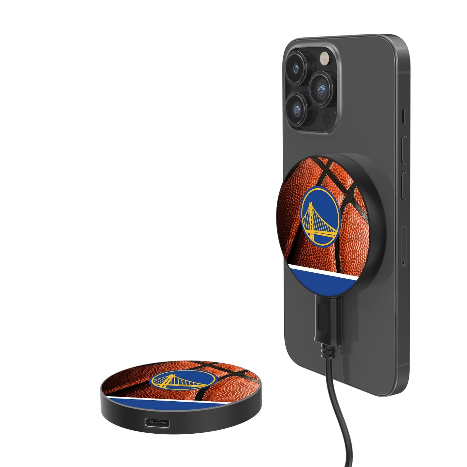 Golden State Warriors Basketball Design 10-Watt Wireless Magnetic ...