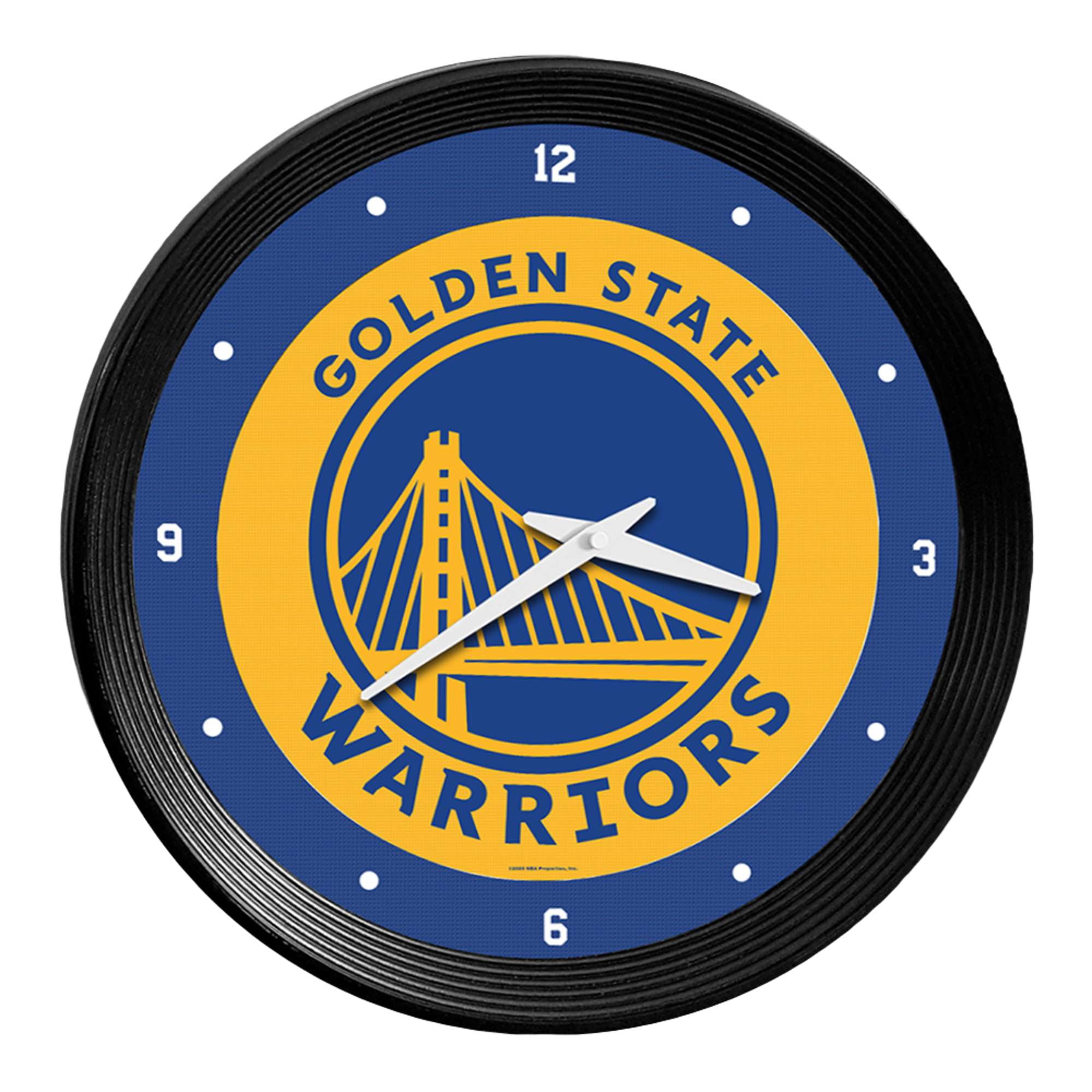 Golden State Warriors 15" Ribbed Frame Wall Clock - Walmart.com
