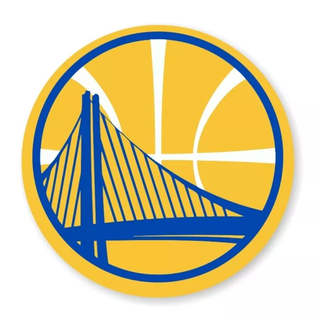 Golden State Warriors Round (Gold) Sticker Phone Decal Water Bottle ...