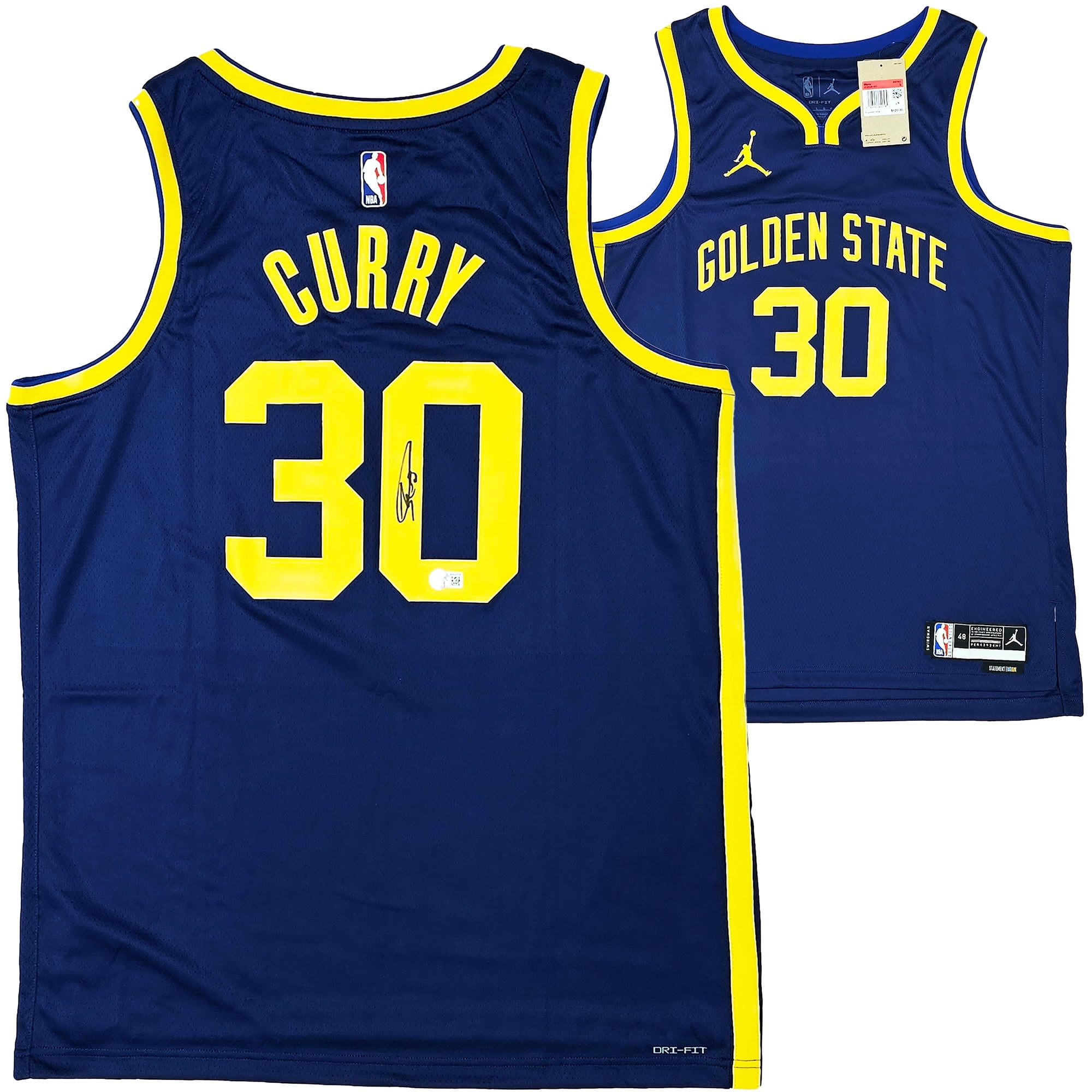 Golden State Warriors Stephen Curry Autographed Blue Jordan Statement ...
