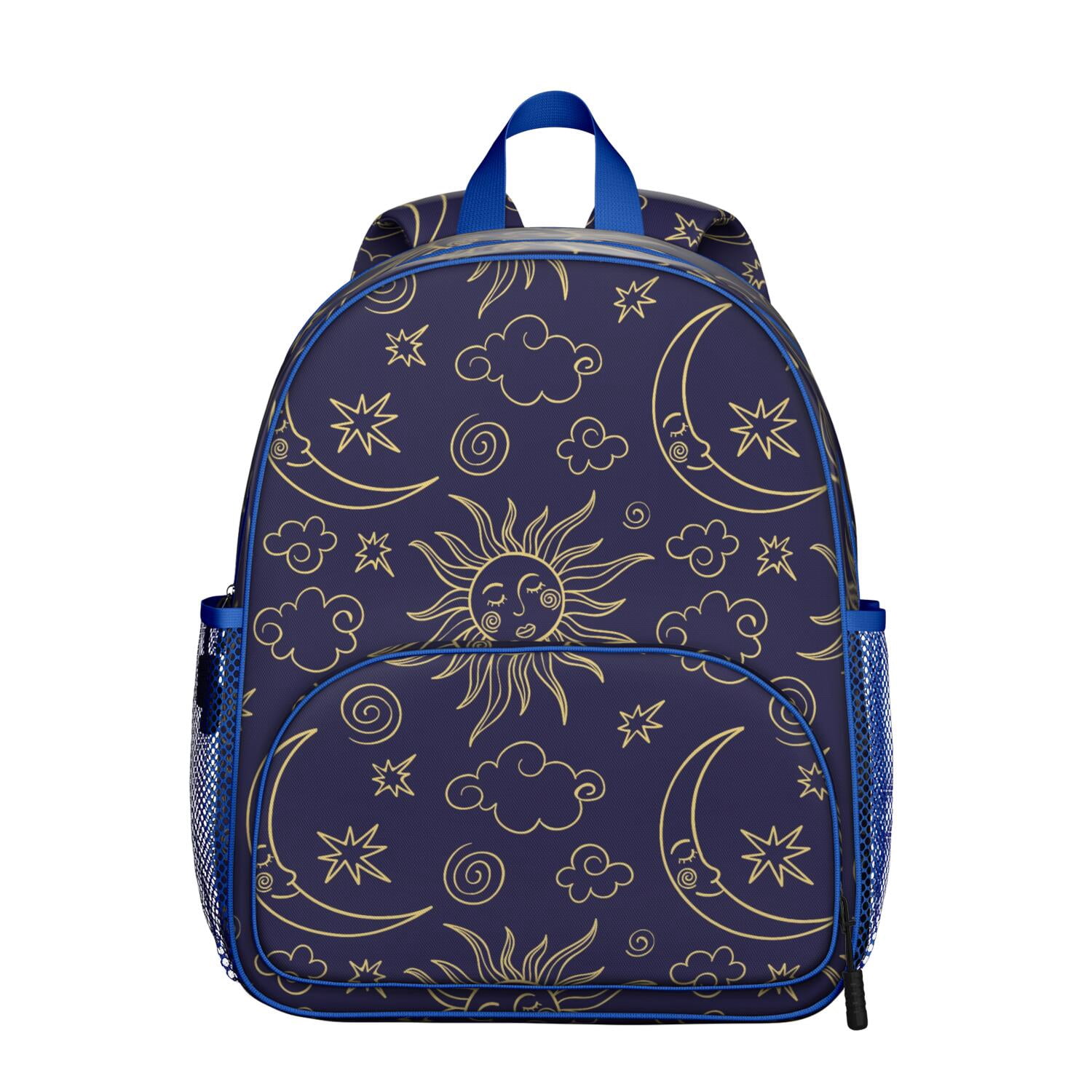 Golden Student Backpack – Gothic Celestial Moon Starry Night Astrology ...