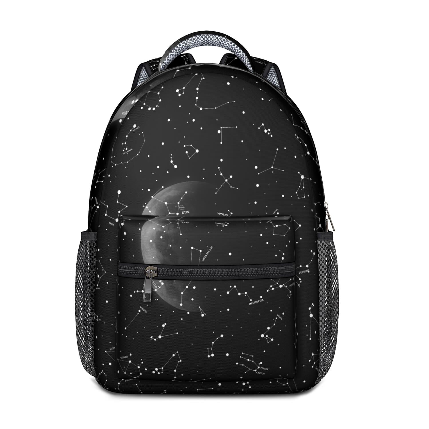 Golden Sun and Crescent Moon School Bag - Stylish Waterproof Backpack ...