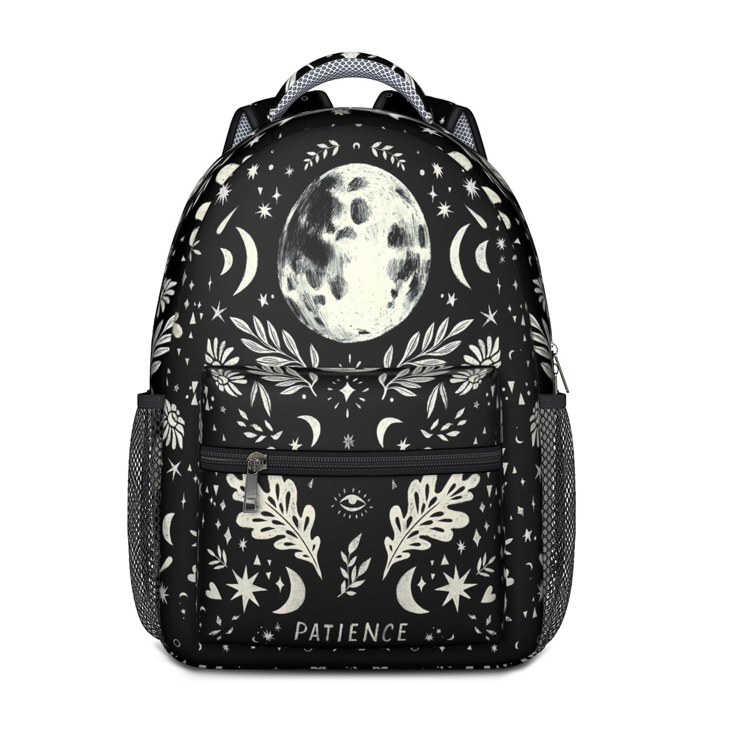 Golden Sun and Crescent Moon School Bag - Stylish Waterproof Backpack ...