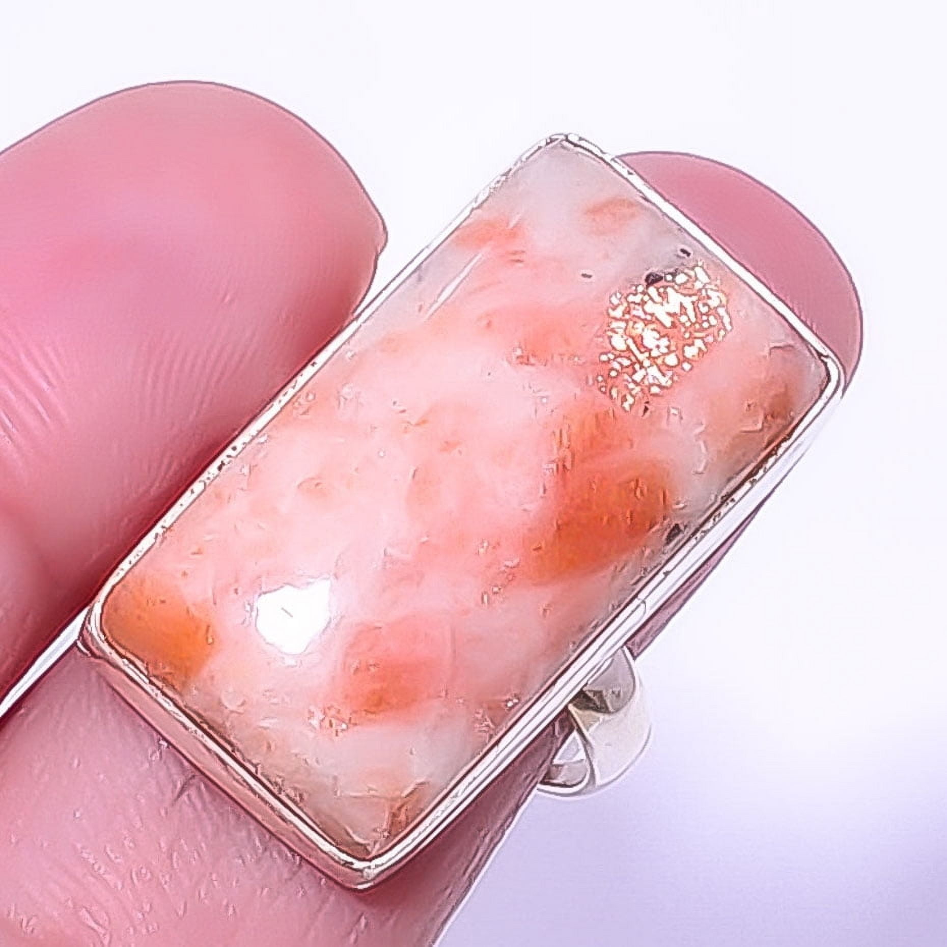 Golden Sunstone - Oregon Gemstone 925 Sterling Silver Jewelry Ring s.8 A396, Christmas Gift ...