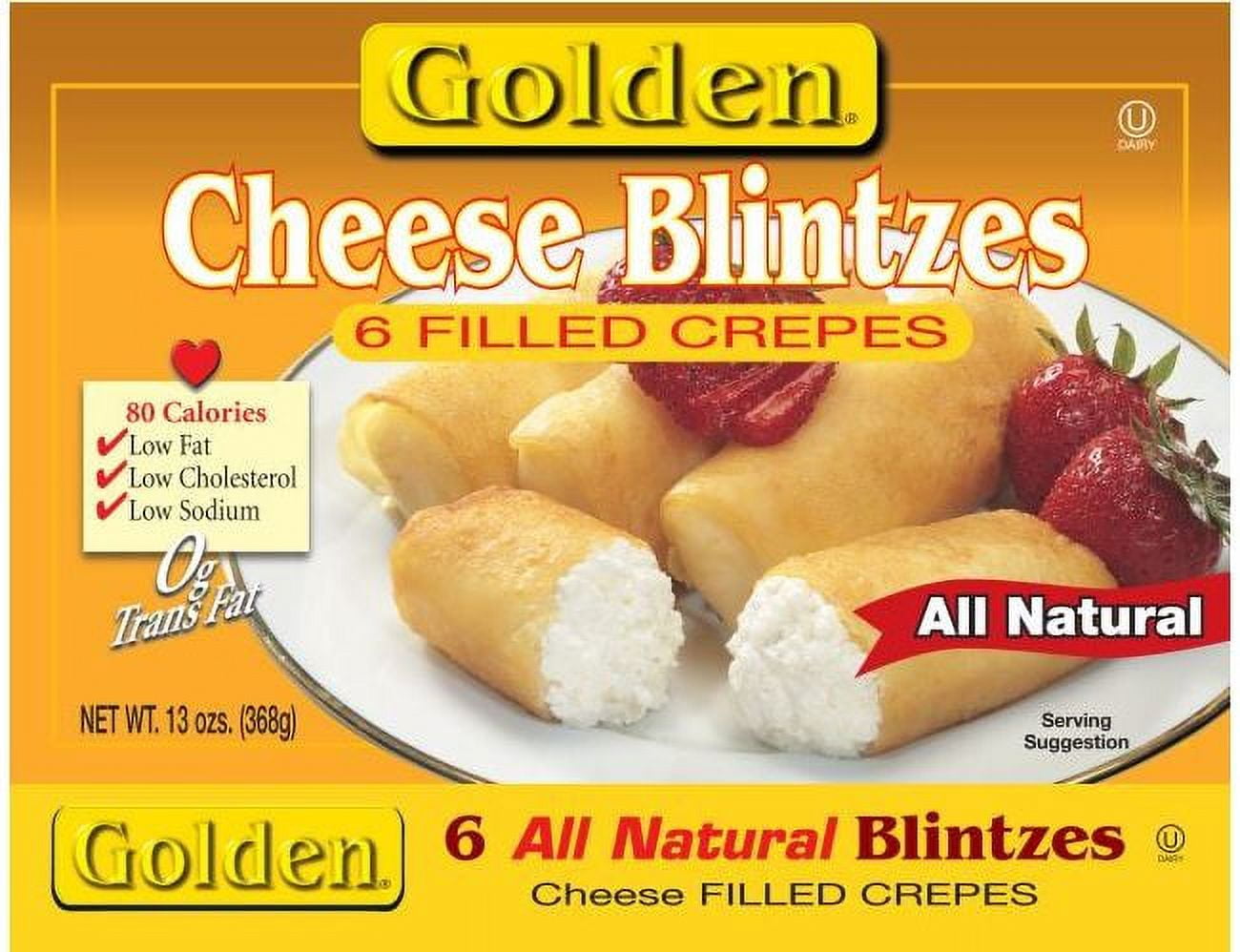 Golden Sweet Cheese Blintzes, 3 Ounce - 15 count per pack - 6 packs per ...