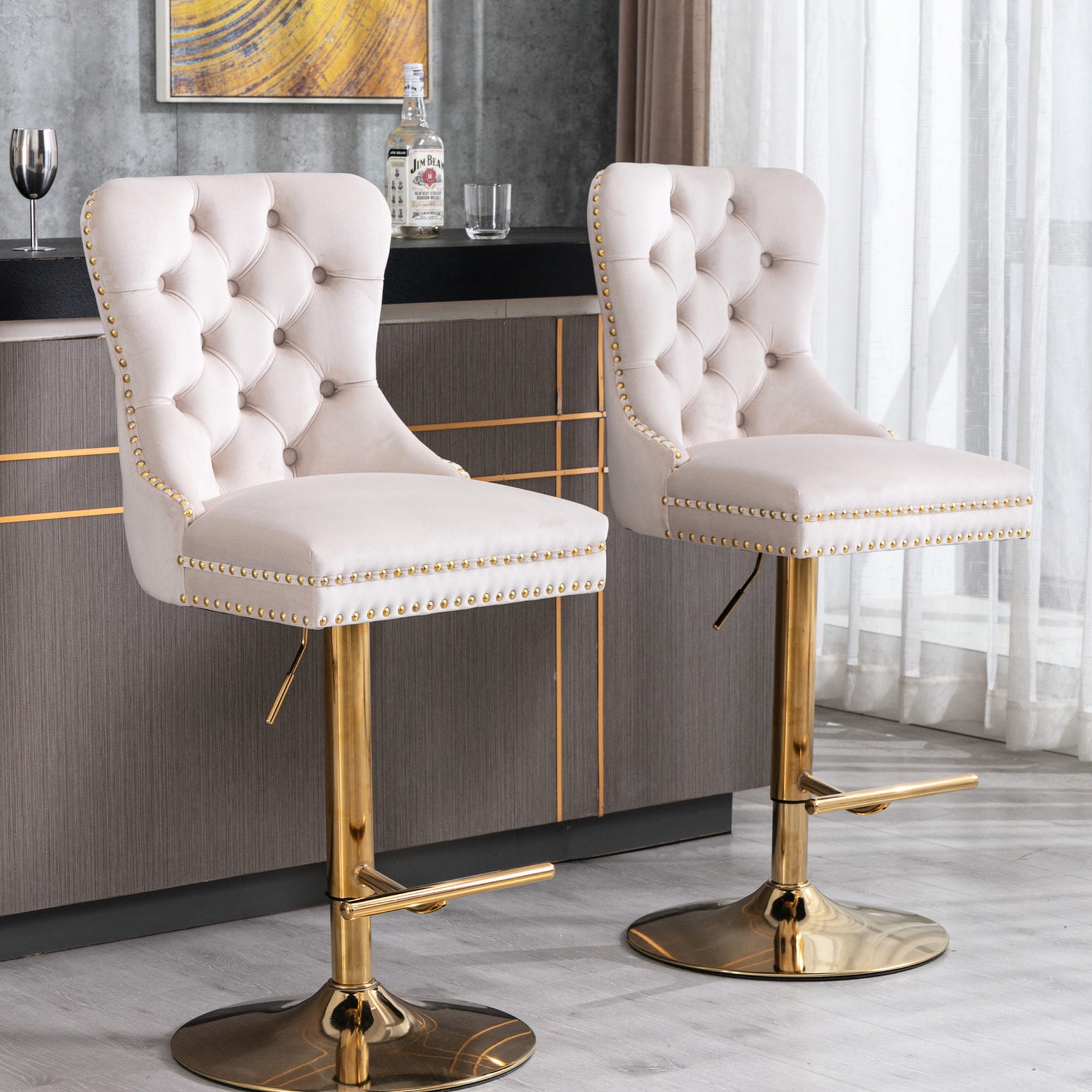 Golden Swivel, 25 - 33 Inch Adjustable Seat | Great for Home Pub ...