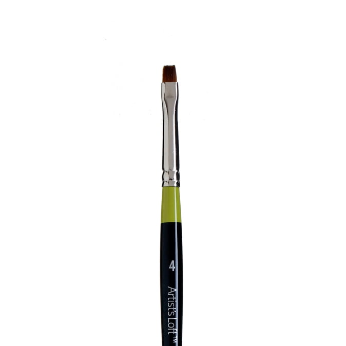 Golden Taklon Short Handle Chisel Blender Brush by Artist's Loft ...