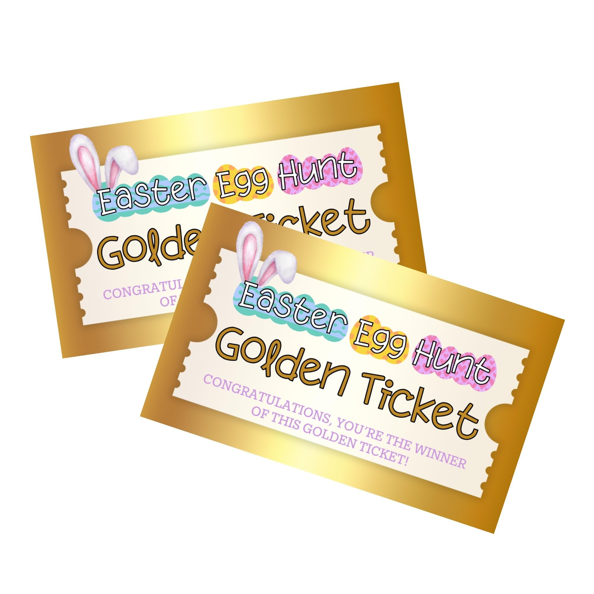 Golden Ticket Easter Egg Hunt 30pk 2x3.5 Neighborhood Giant Egg Hunt ...