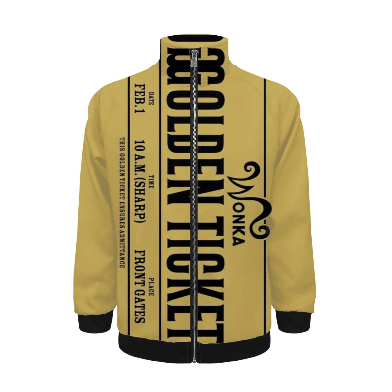 Golden Ticket Jacket Men's Street Cool Long Sleeves Coat Personality ...