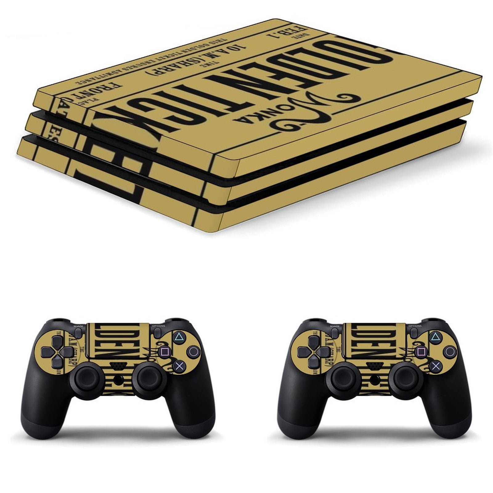 Golden Ticket PS4/PS4 Pro/PS4 Slim Skin Sticker For Console And ...