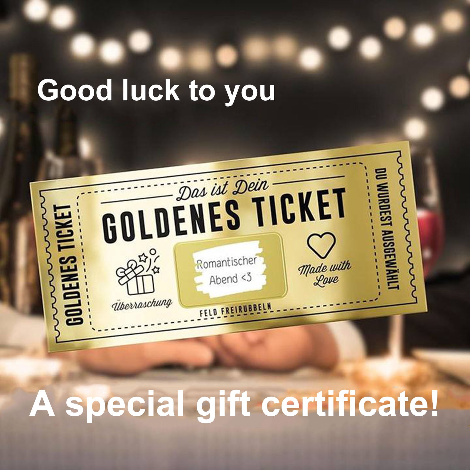 Golden Ticket Scratch-off Card Gravure Printing Scratch Reveal Surprise ...