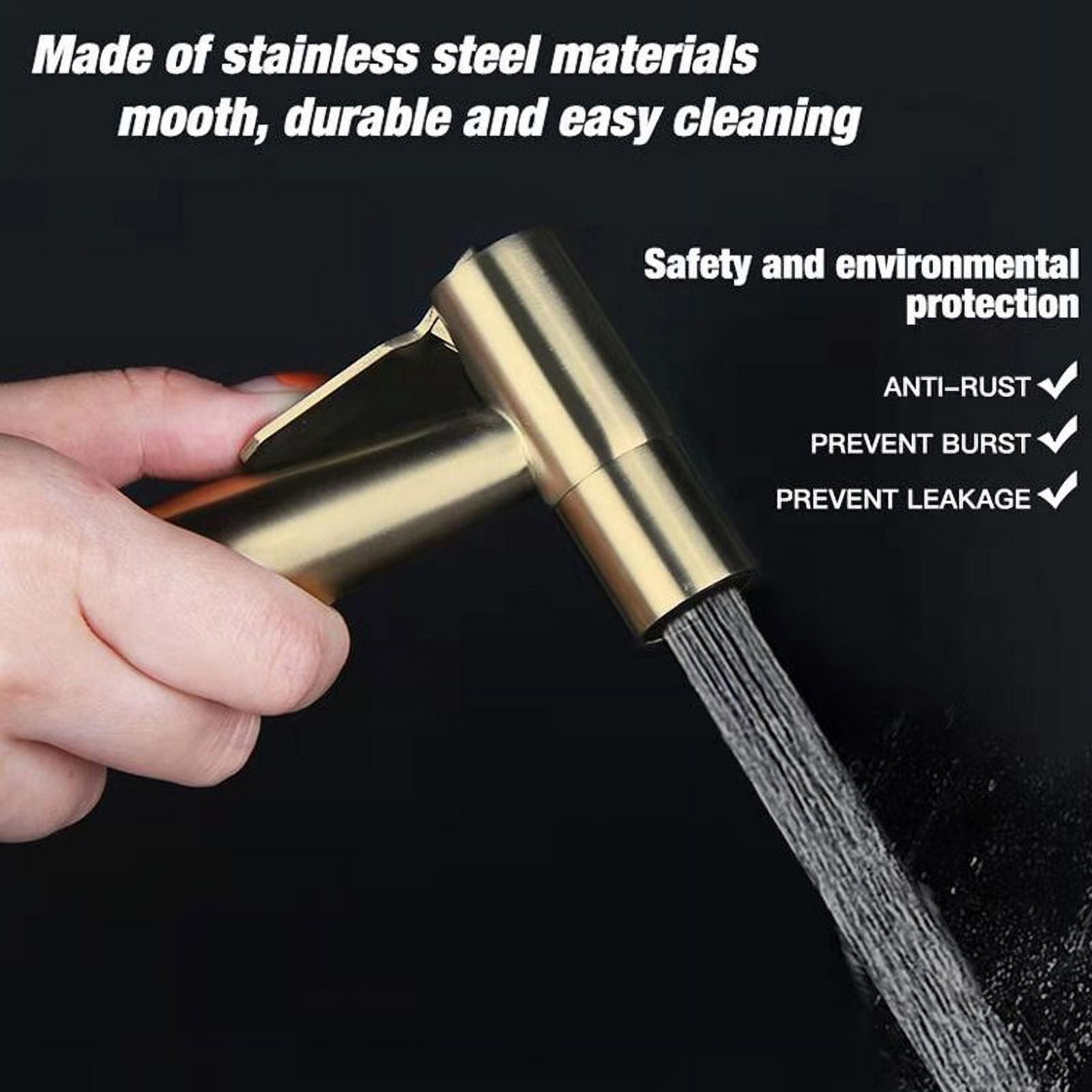 Golden Toilet Spray Gun Set Toilet 304 Spray Gun Faucet Washer All ...