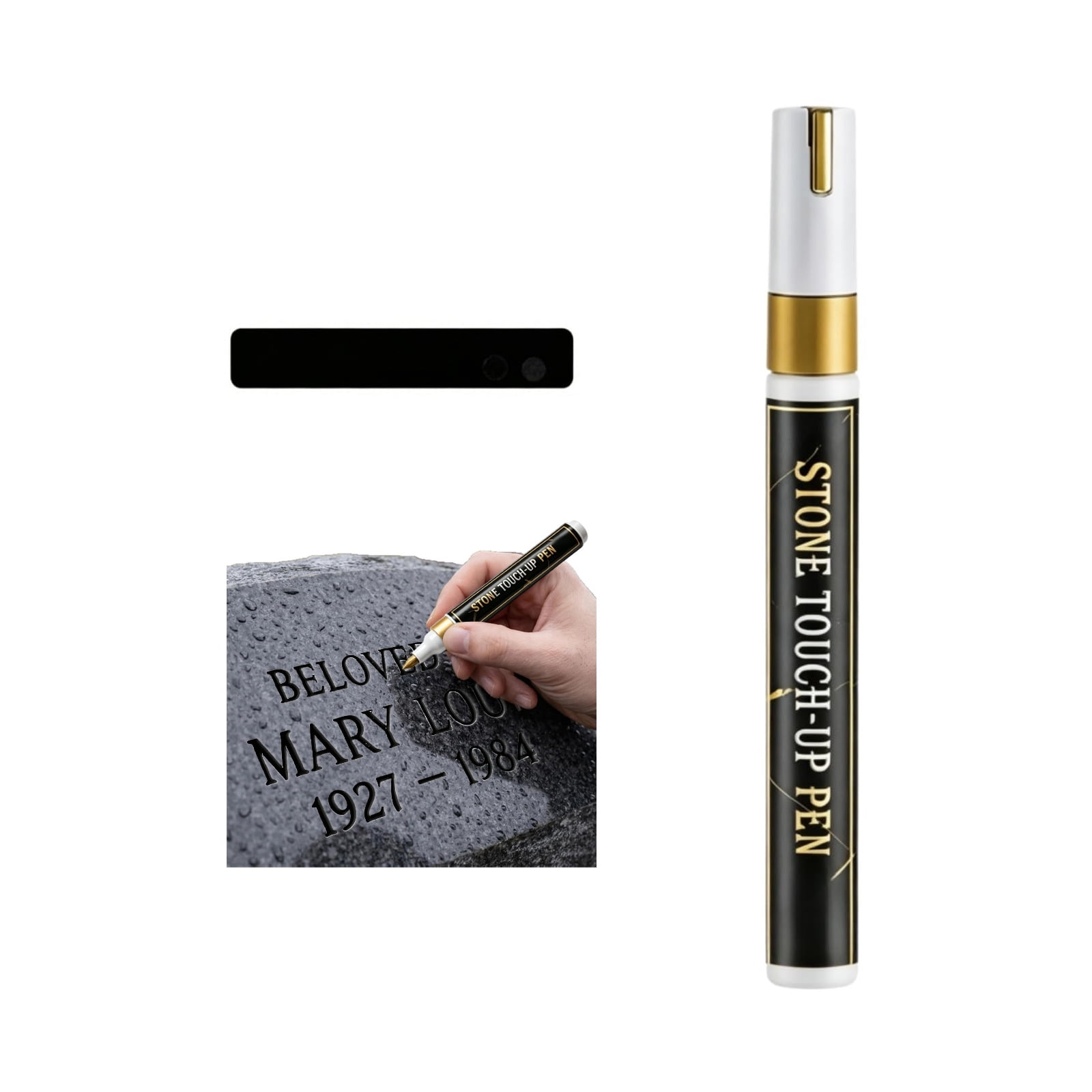 Golden Tombstone Marker Pen, for Restoring Faded Grave Inscriptions ...