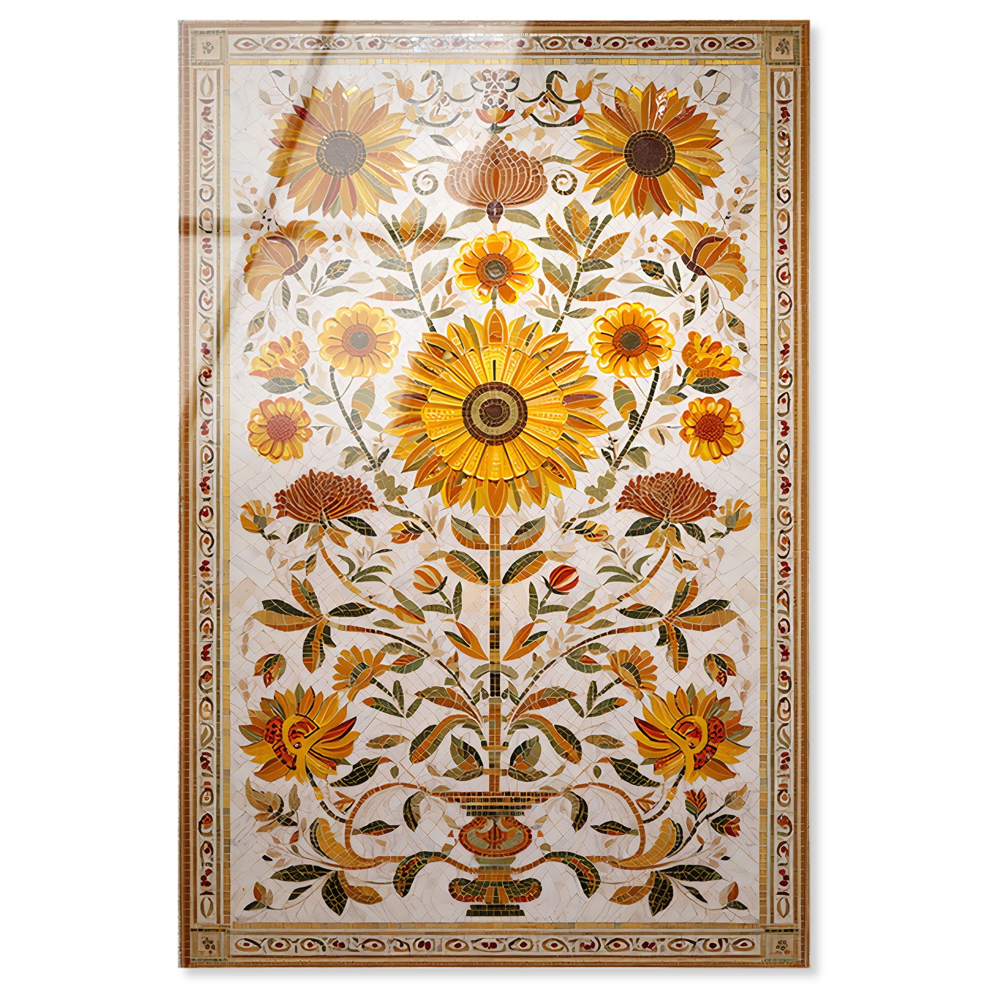 Golden Tree of Life Acrylic Print Floral Wall Art by Art Remedy, Ready ...