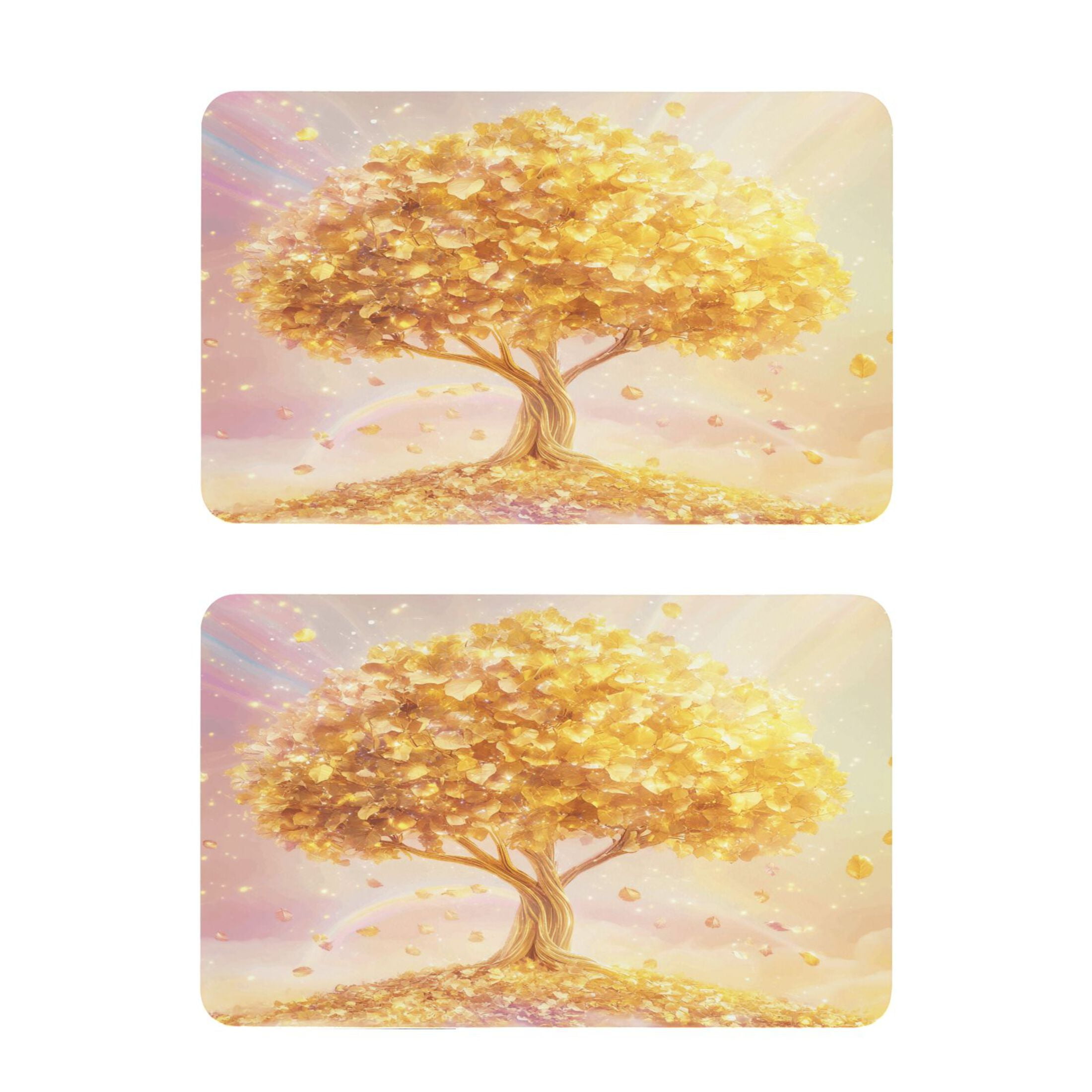 Golden Tree with Leaf Strong Fridge Magnets Refrigerator Magnets ...