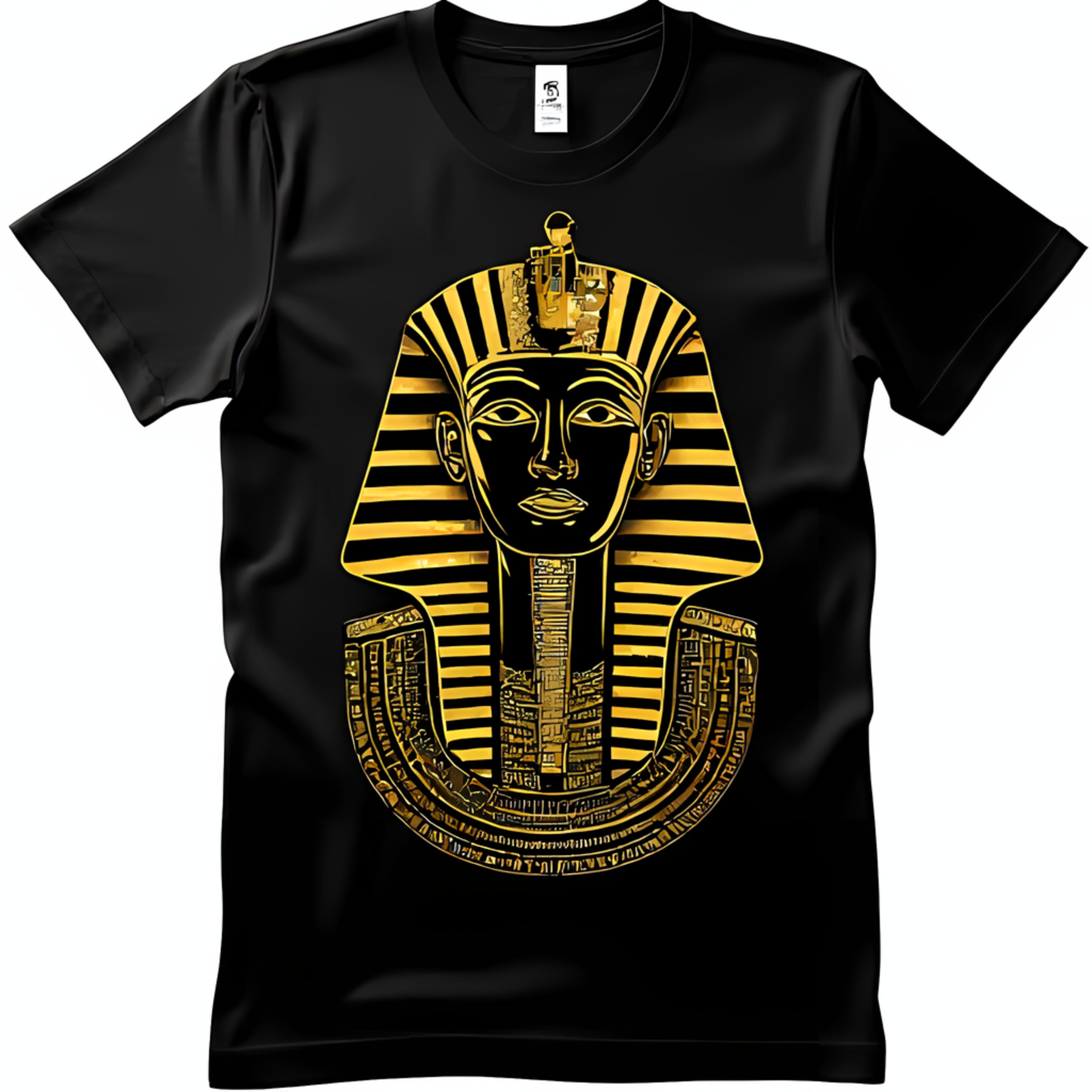 Golden Tutankhamun Burial Mask Graphic Black T-Shirt for Ancient Egypt ...