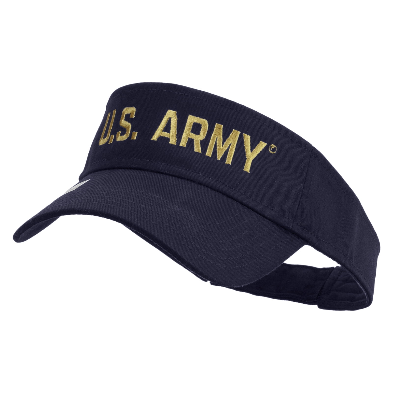 Golden US Army Embroidered Cotton Twill Sun Visor - Navy OSFM - Walmart.com