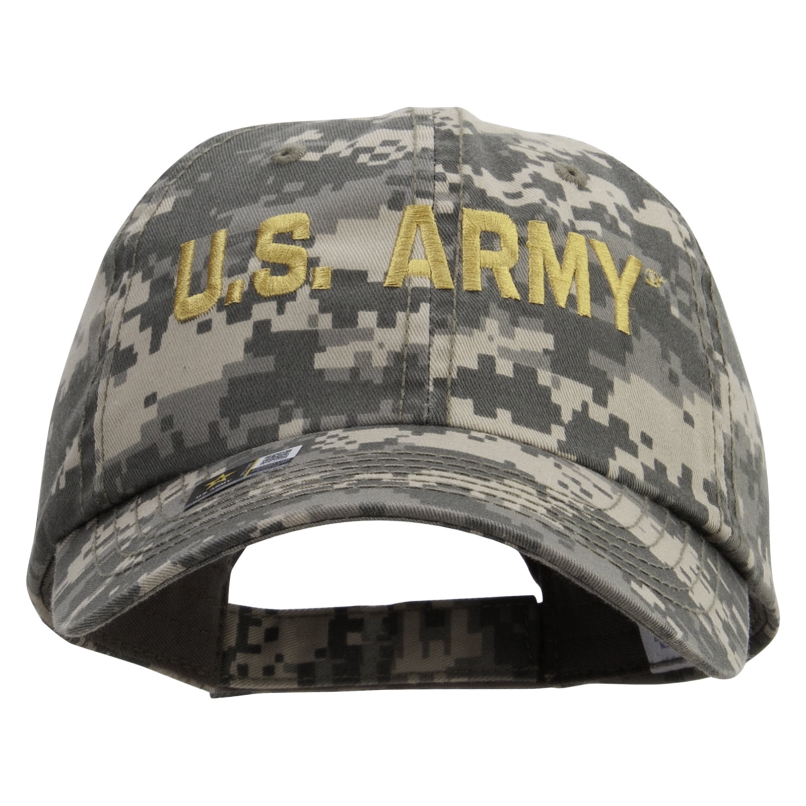 Golden US Army Embroidered Enzyme Washed Camo Cap - Digital Camo OSFM ...